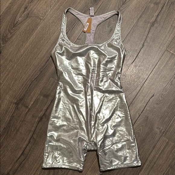 SKIMS | Swim | Nwt Skims Silver Metallic One Piece Swimsuit | Poshmark
